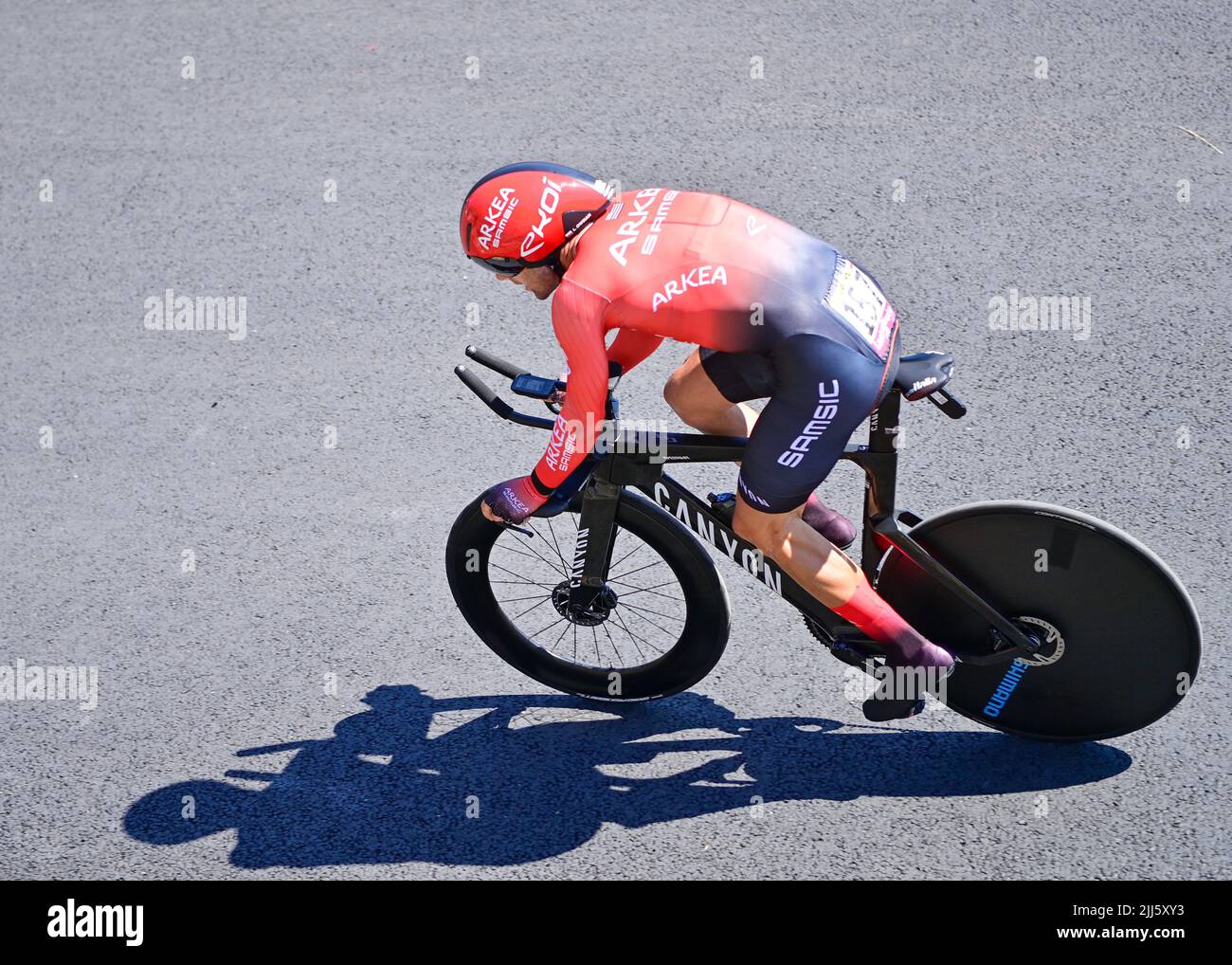 lukas Owsain, Arkea Samsic in action during Stage 20 of the Tour De ...