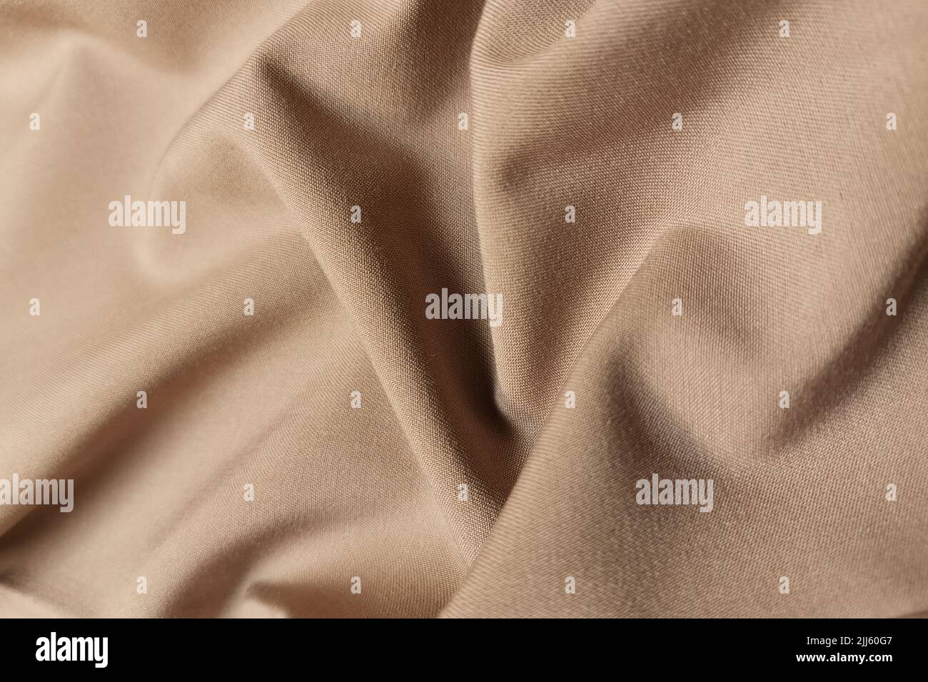 Beige or sand crumpled or wavy fabric texture background. Abstract ...
