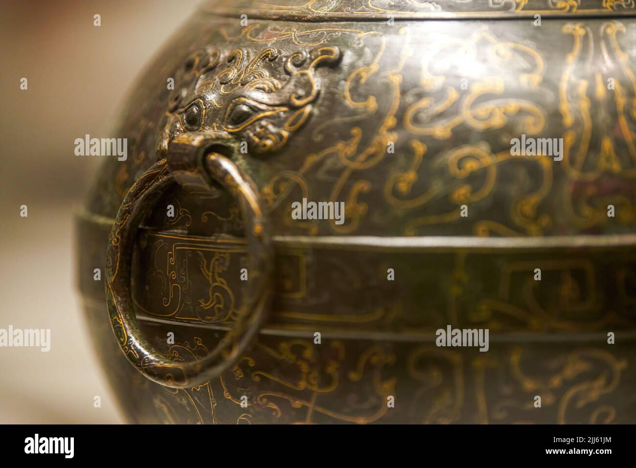 Ancient Chinese cultural relics of the Han Dynasty in the museum ...