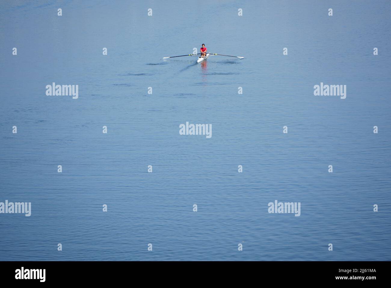 Rowing boat from above hi-res stock photography and images - Alamy