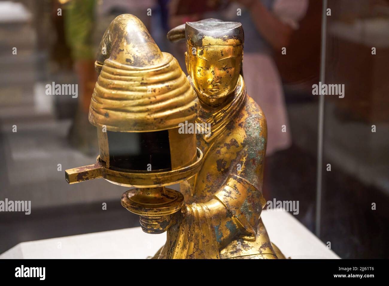 Ancient Chinese cultural relics of the Han Dynasty in the museum, a ...