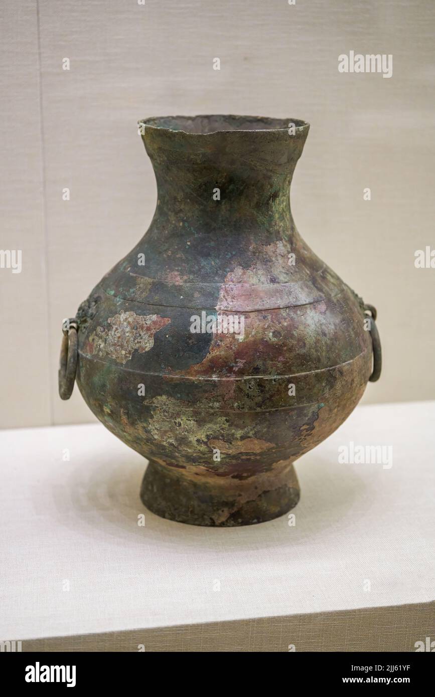 Ancient Chinese cultural relics of the Han Dynasty in the museum ...