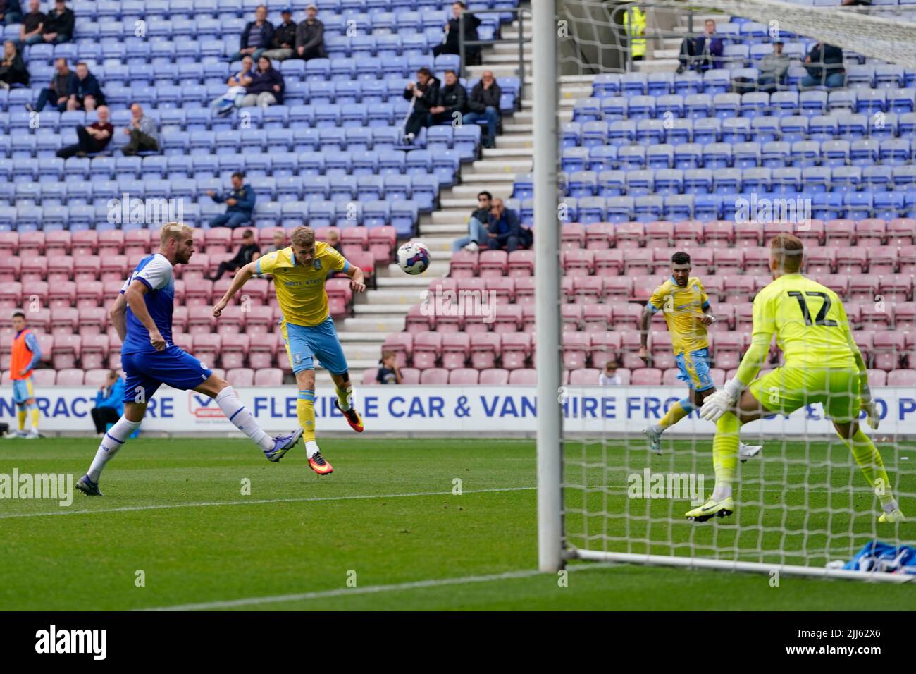 Michael Smith #24 of Sheffield Wednesday heads goal wards Stock Photo ...