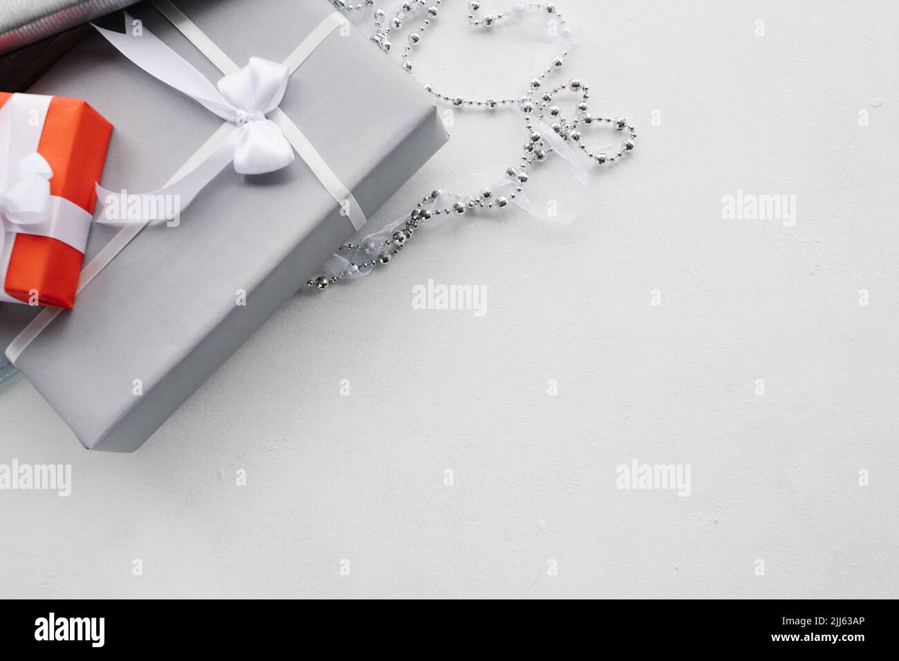 luxury jewelry gift for top class grey background Stock Photo - Alamy