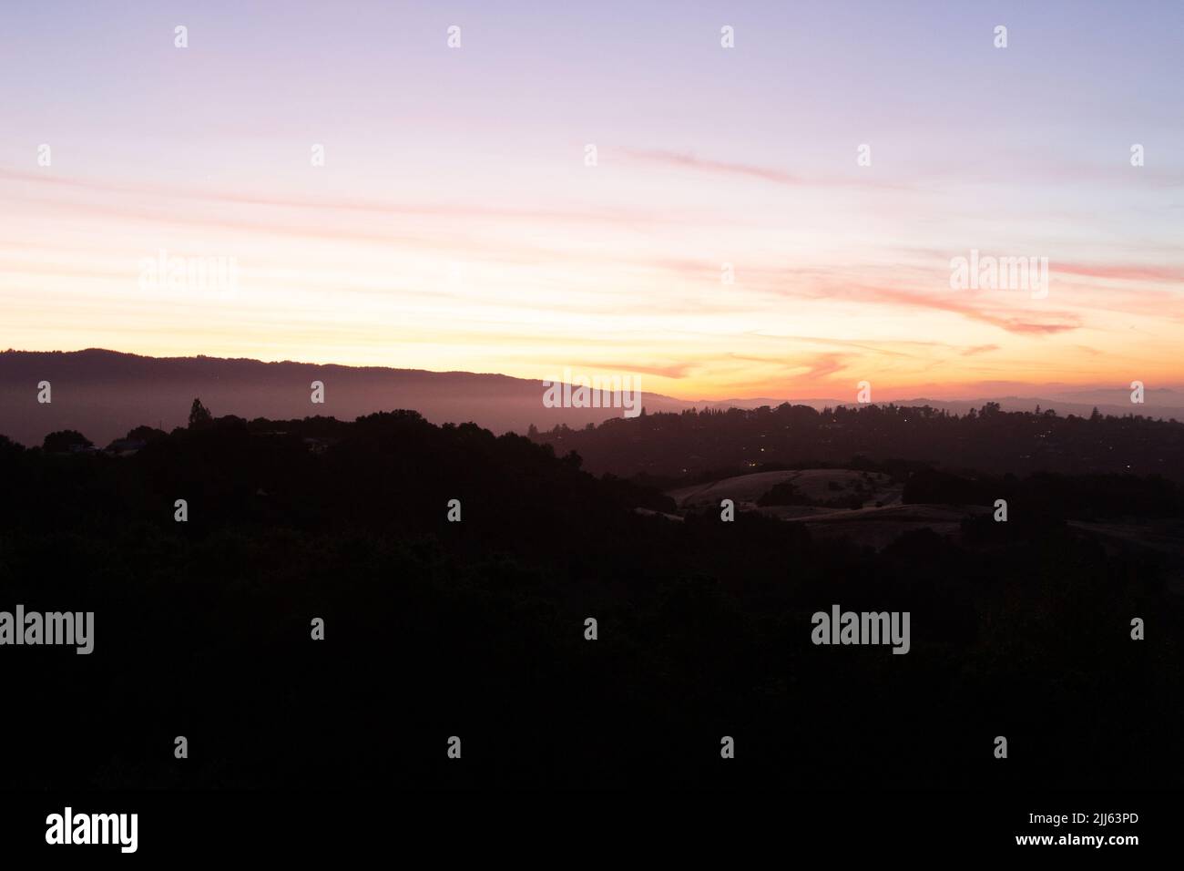 Intense golden hour sunset over hi-res stock photography and images - Alamy
