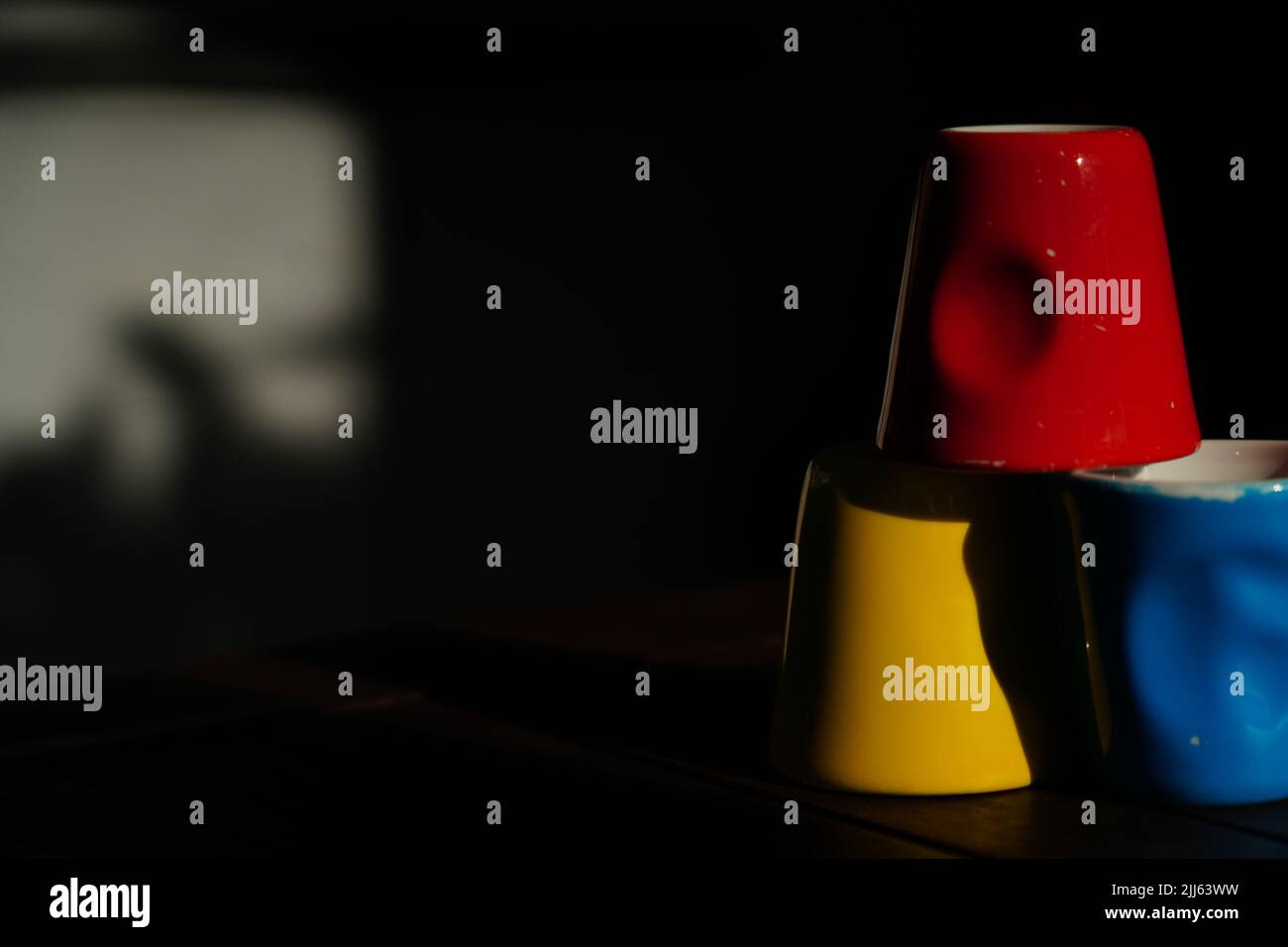 colored coffee cups Stock Photo - Alamy