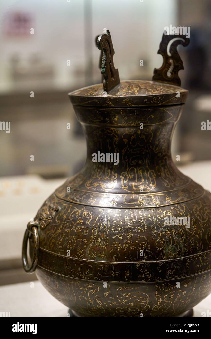 Ancient Chinese cultural relics of the Han Dynasty in the museum ...