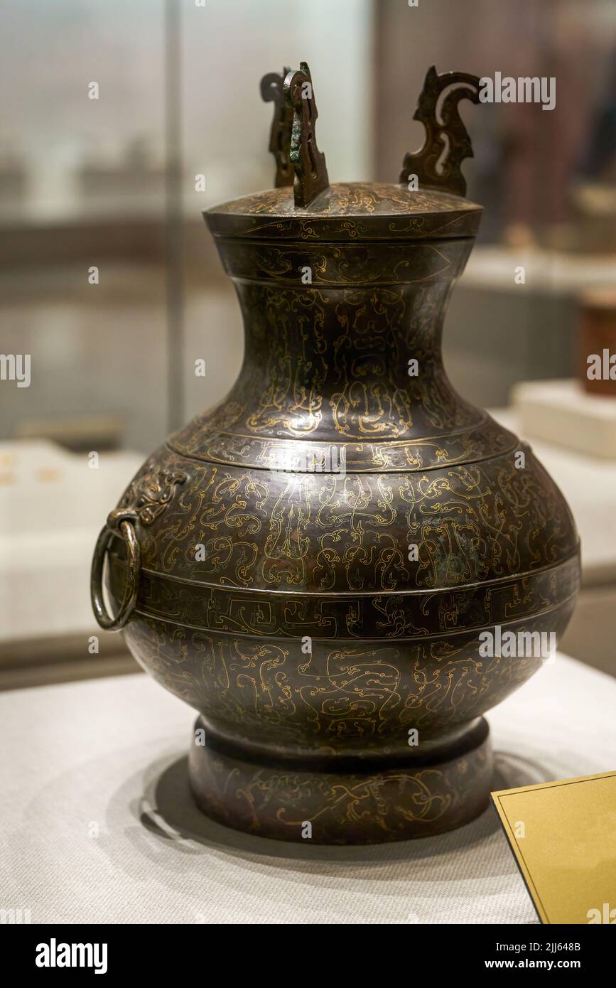 Ancient Chinese cultural relics of the Han Dynasty in the museum ...