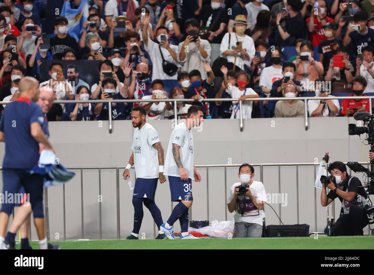 Saitama, Japan. 23rd July, 2022. (L to R) Neymar, Lionel Messi (PSG ...