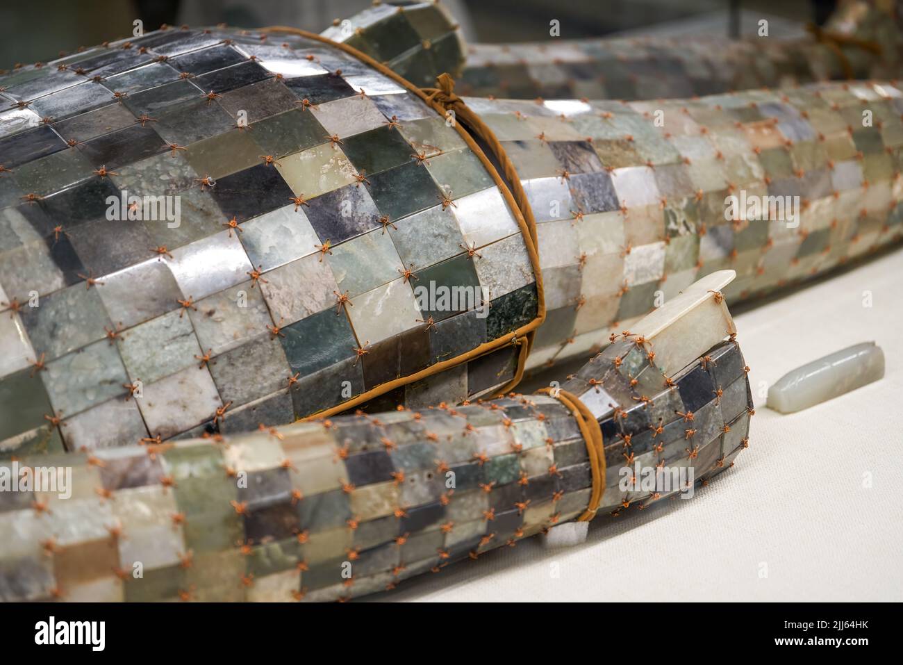 Ancient Chinese Han Dynasty cultural relics in the museum, copper ...