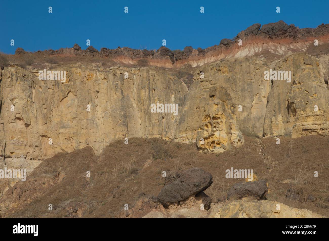 Sea cliff in the Natural Reserve of Popenguine. Thies. Senegal Stock ...