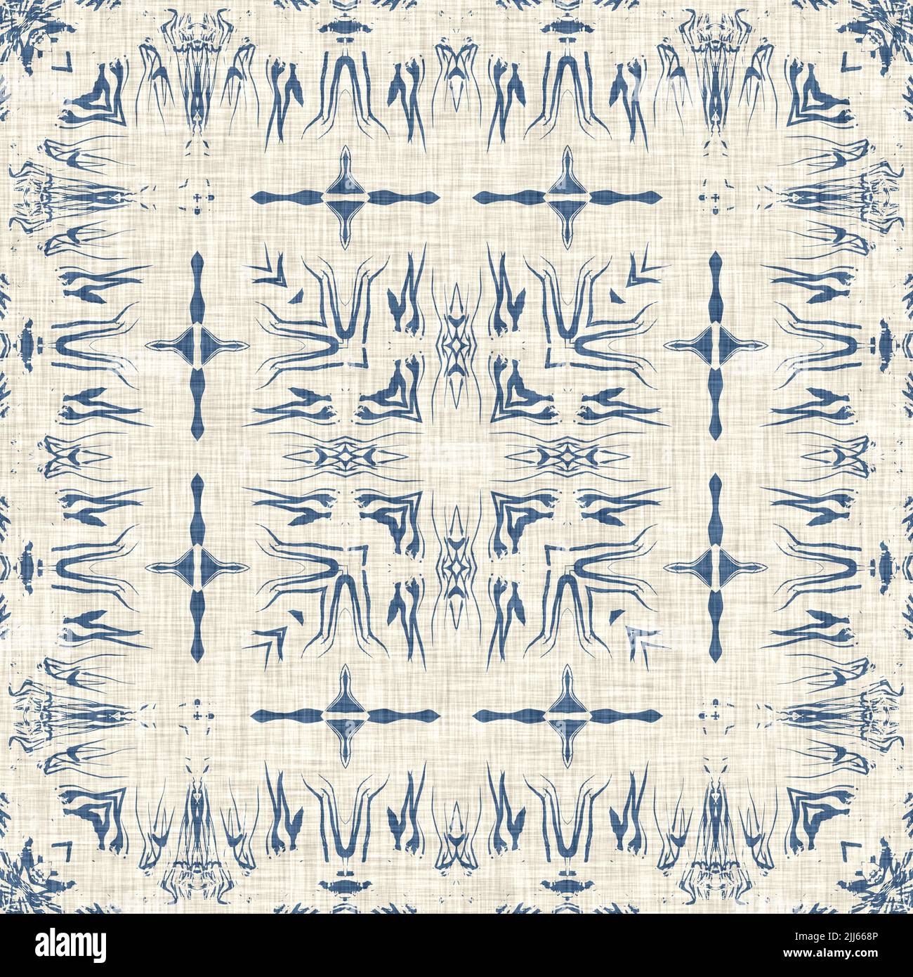 French blue quilt printed fabric pattern for shabby chic home decor ...