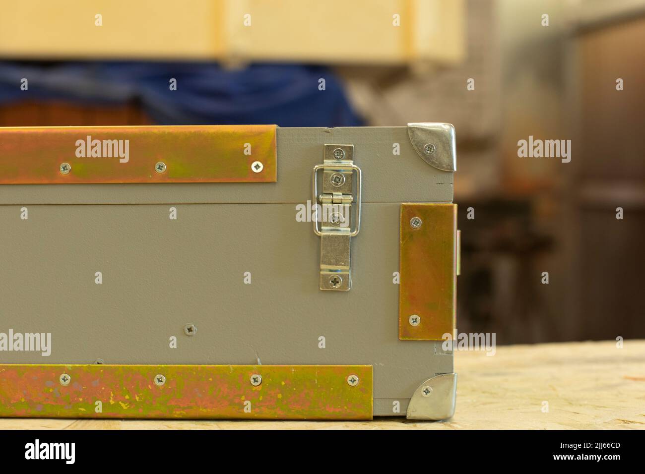 Military box is in detail. Lock on drawer. Wooden lid latch. Product ...