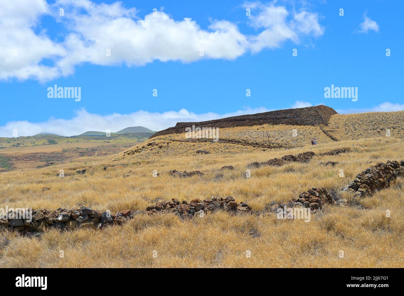 The scenic Pu'ukohola Heiau National Historic Site, Kawaihae HI Stock ...