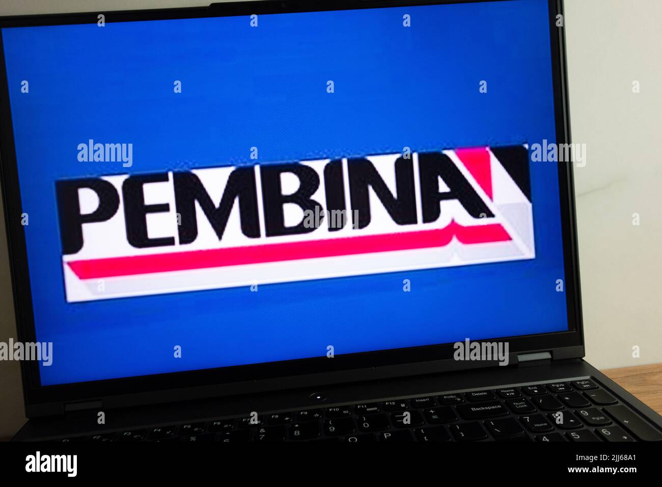KONSKIE, POLAND - July 21, 2022: Pembina Pipeline corporation logo ...