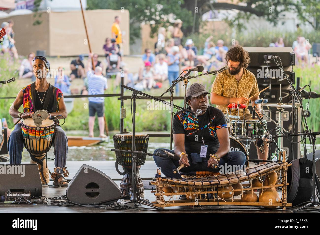 Henham Park, Suffolk, UK. 23rd July, 2022. The Glasgow African Balafon ...