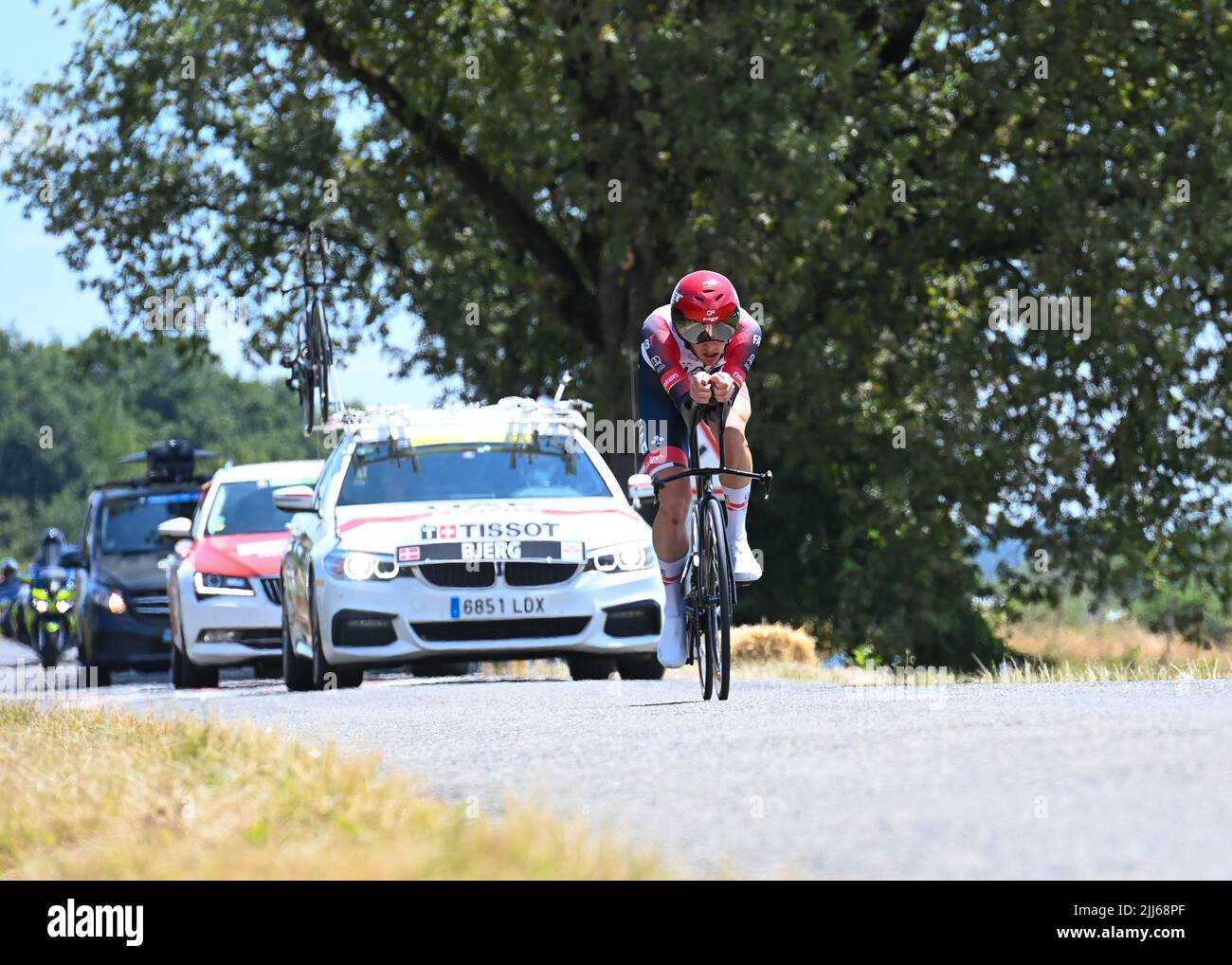 Mikkel BJERG, UAE Team Emirates in action during Stage 20 of the Tour ...