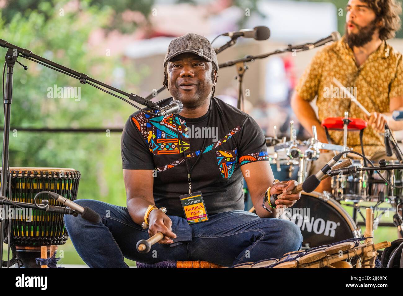 Henham Park, Suffolk, UK. 23rd July, 2022. The Glasgow African Balafon ...