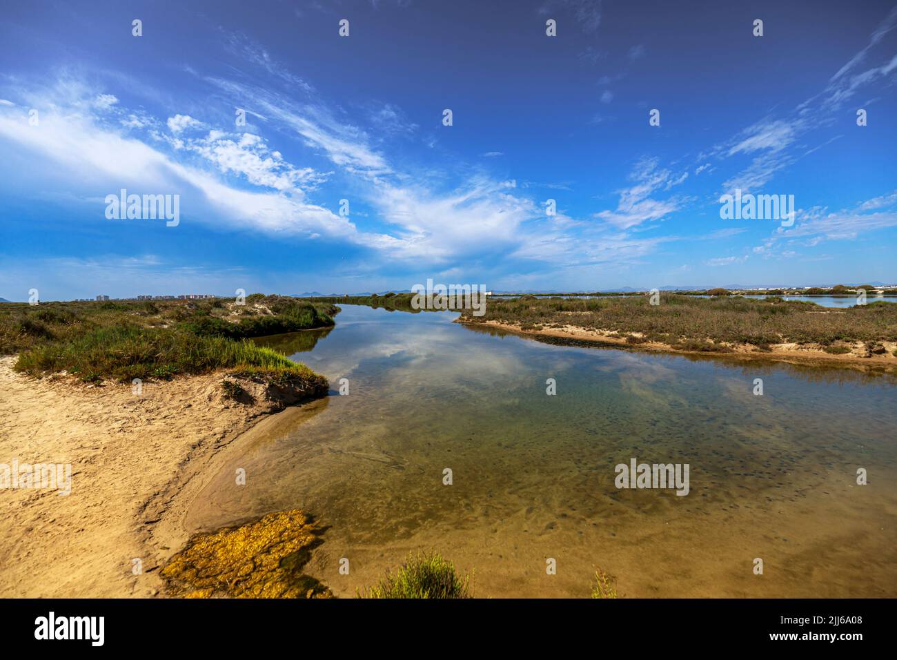 View of one of the transparent pools of the Regional Park of Las ...