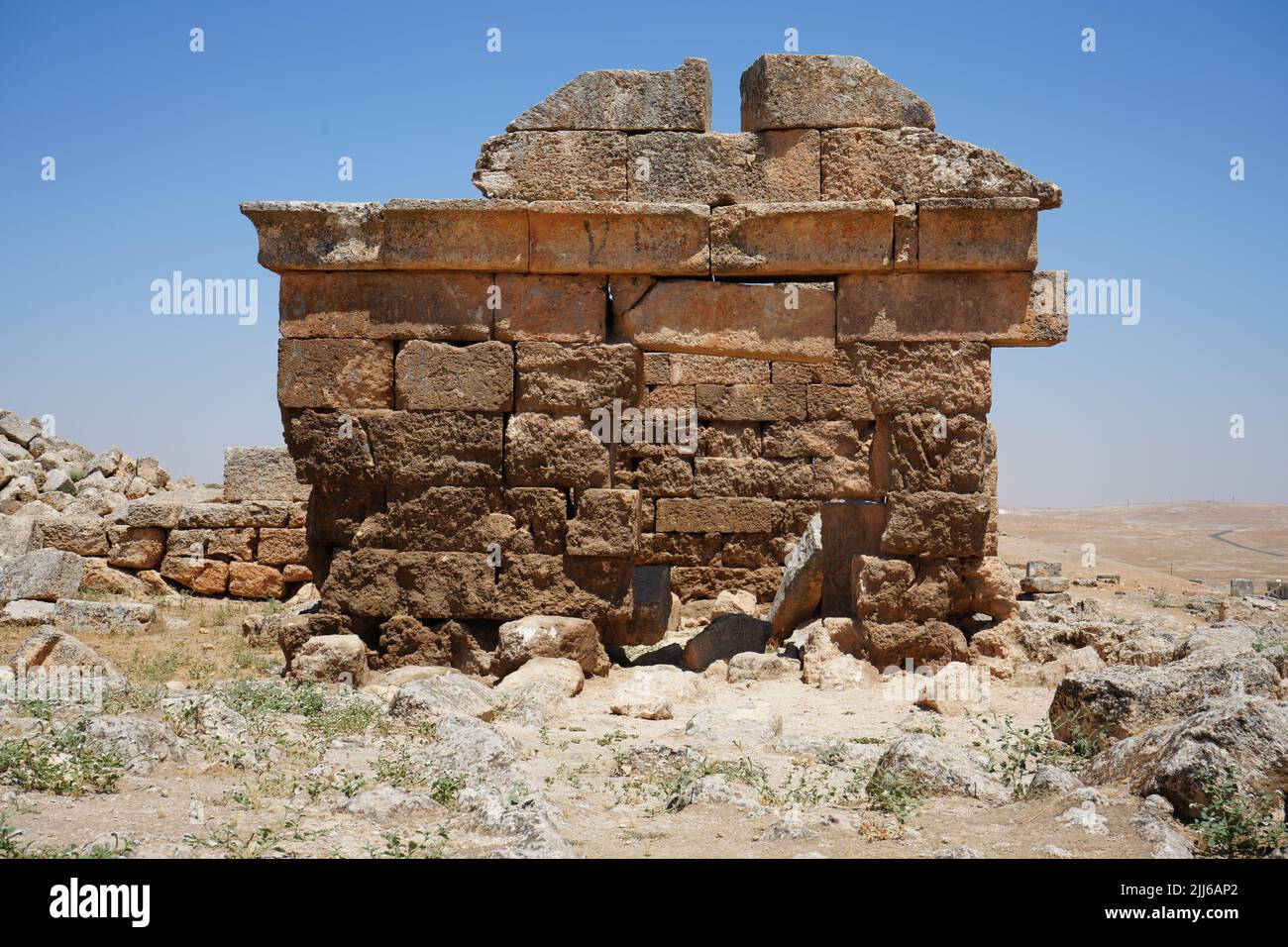 Soayip Sehri Archaeological Site. The summer blue sky in Turkey Stock ...