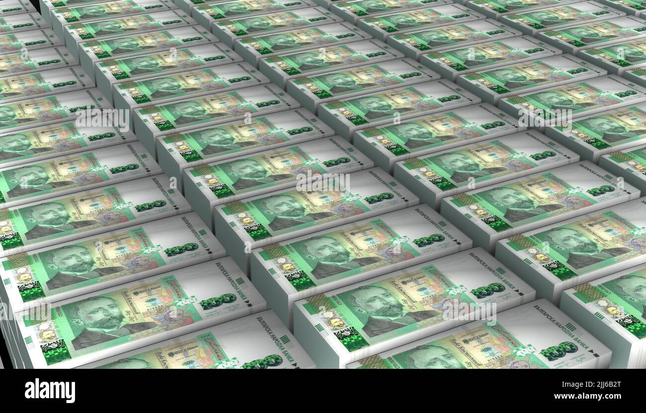 3D Illustration Bulgaria 100 Leva Bulgarian lev money banknote Stock ...
