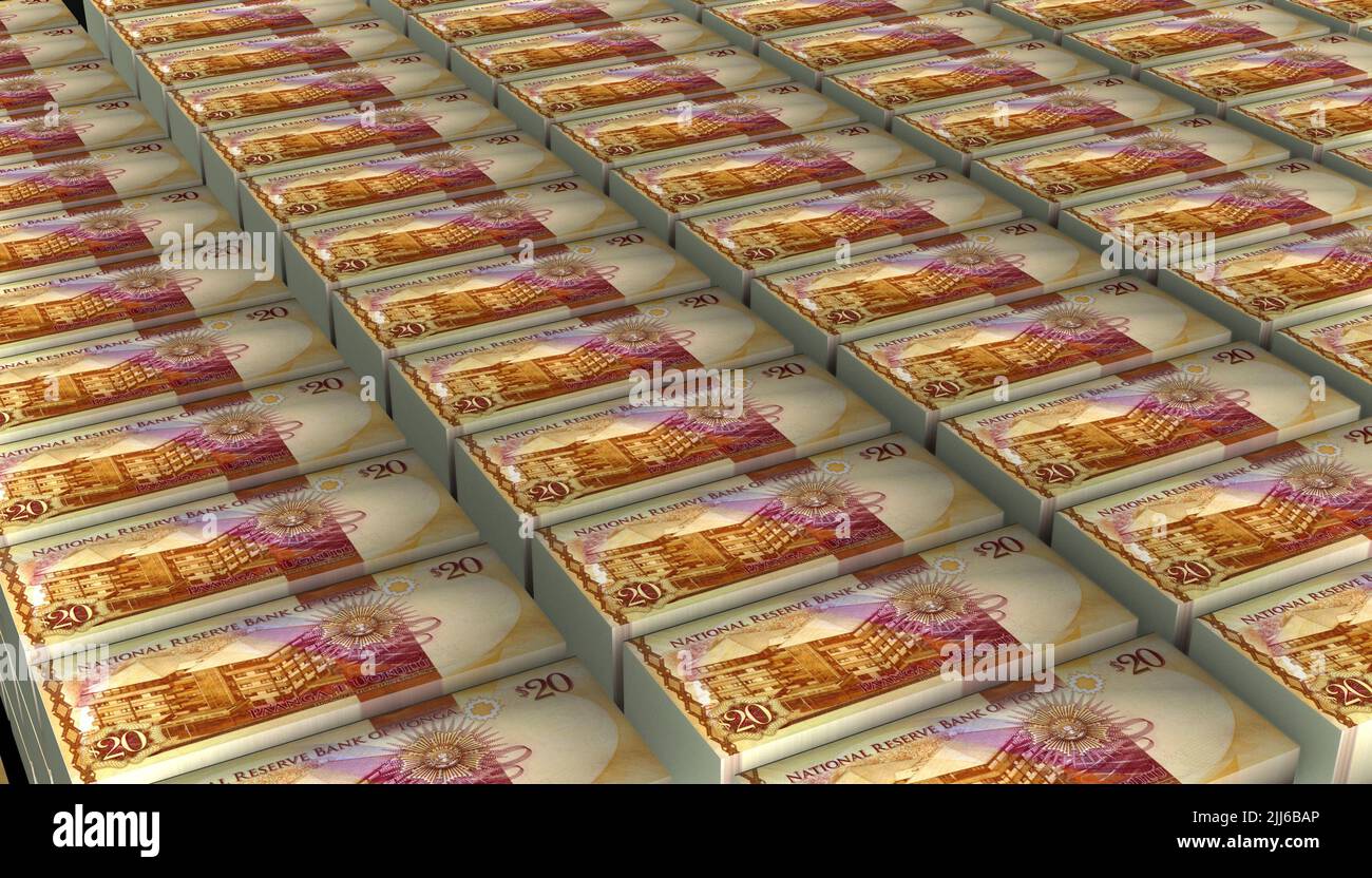 3D Illustration Tonga 20 Paanga money banknote Stock Photo - Alamy