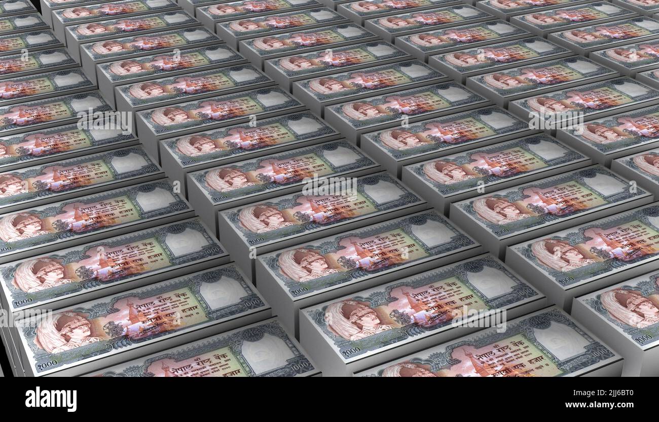 3D Illustration Nepal 2000 Rupee money banknote Stock Photo - Alamy
