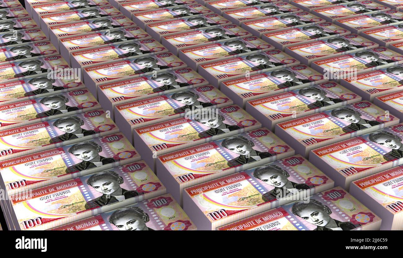 Monaco 100 francs banknotes money hi-res stock photography and images ...