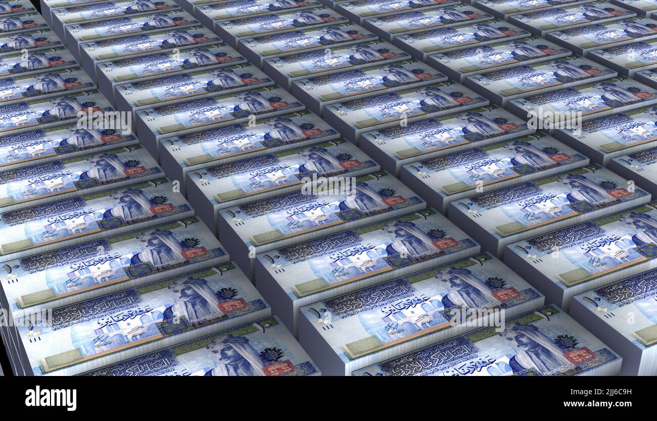 3D Illustration Jordan 10 Dinars money banknote Stock Photo - Alamy