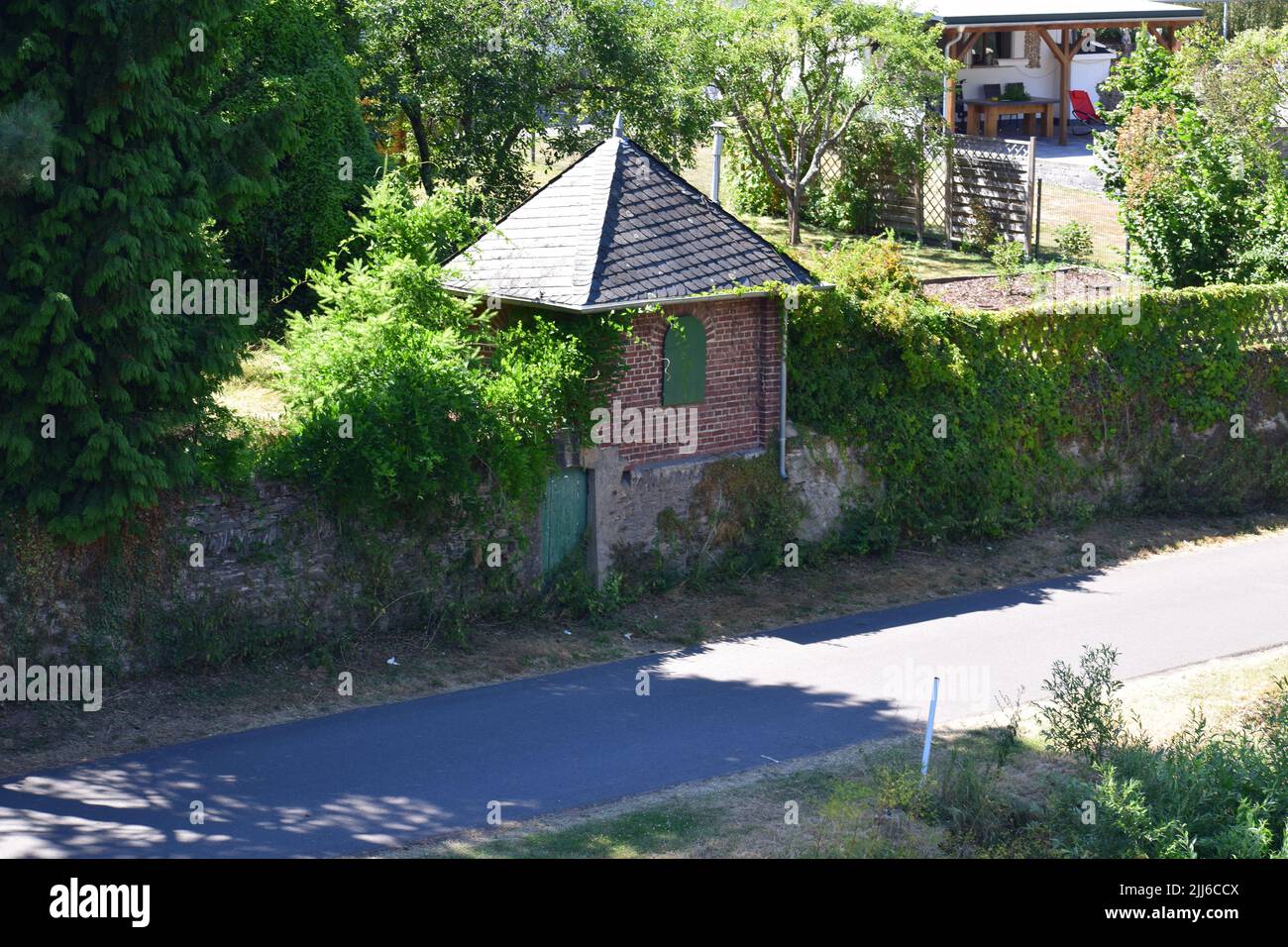 brick built garden house Stock Photo - Alamy