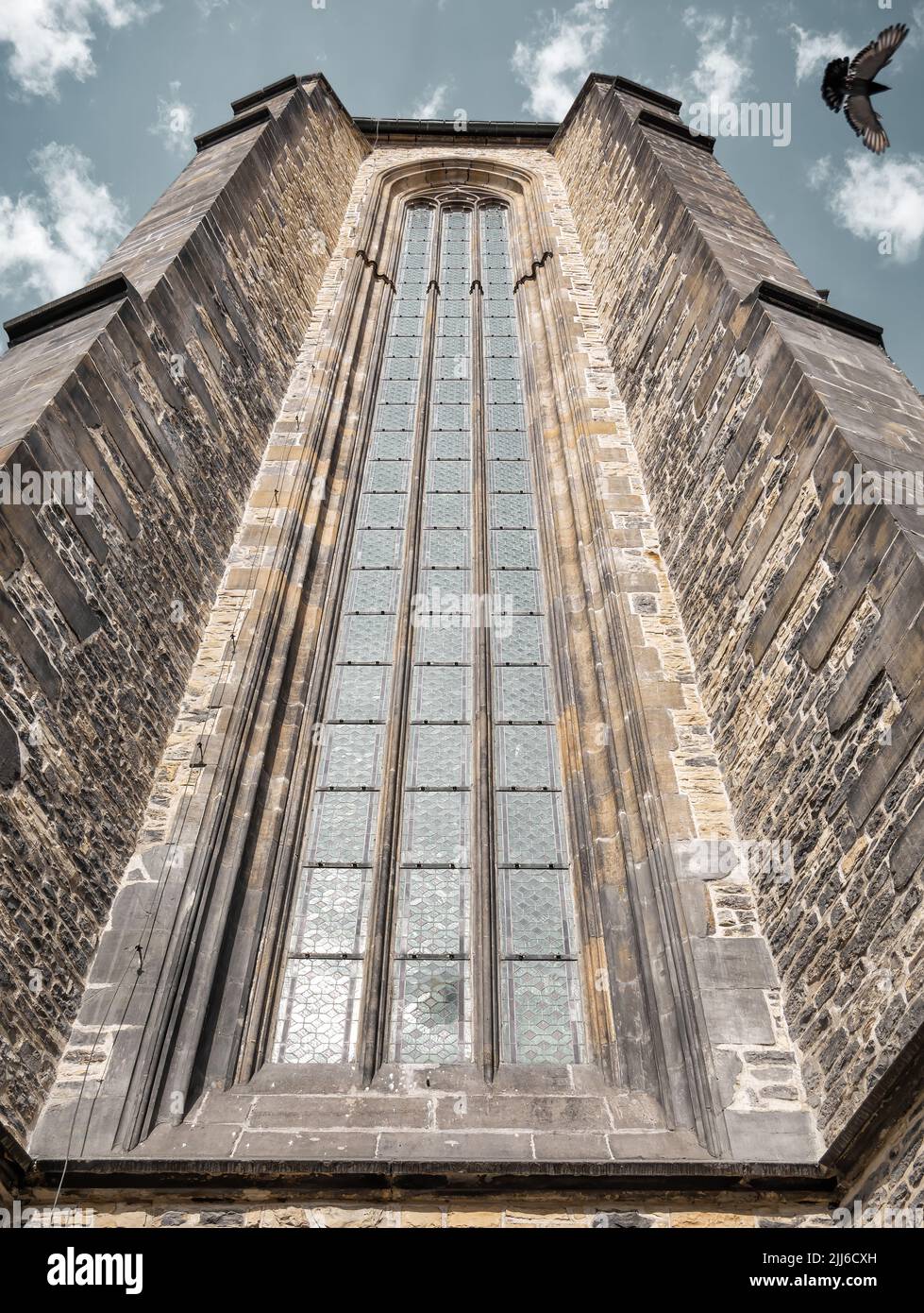 Gothic medieval style architecture detail with the window of a ...