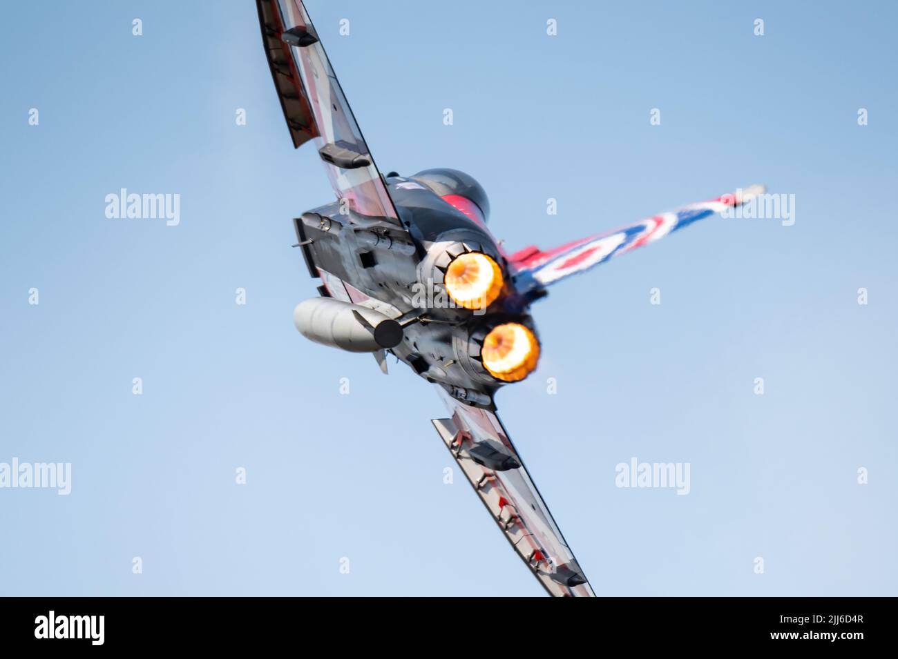 The Eurofighter Typhoon 'BlackJack' solo display of the Royal Air Force ...