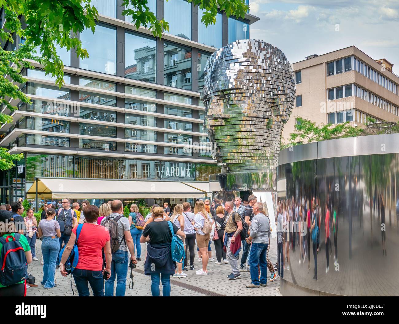 Prague, Czech Republic - June 2022: The kinetic sculpture or statue of ...