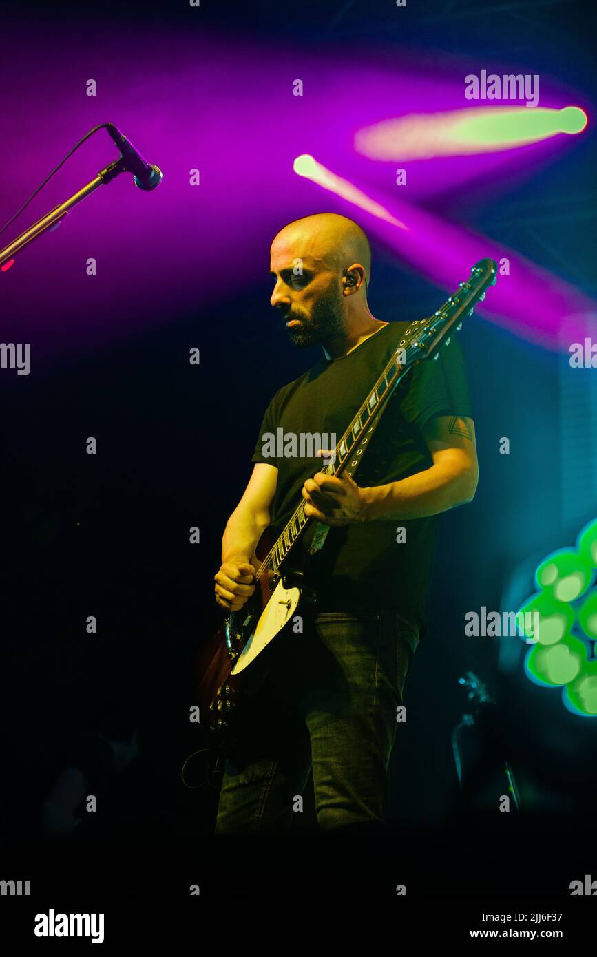 Pablo Coniberti perform between the stage lights during No Te Va a ...