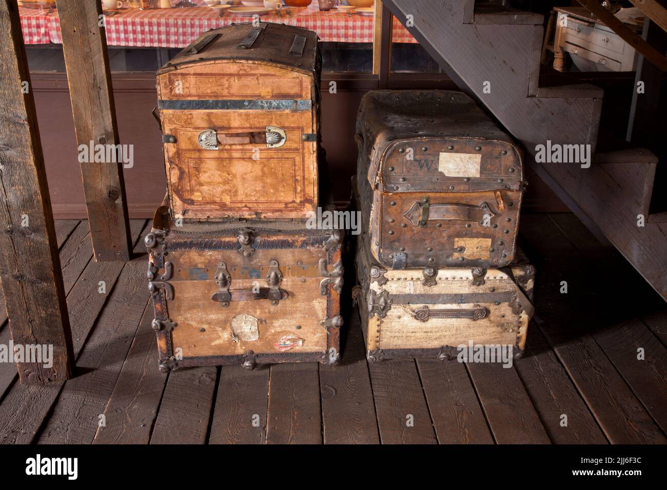 Vintage trunks, South Park City, Fairplay, Colorado, USA US Co Stock ...