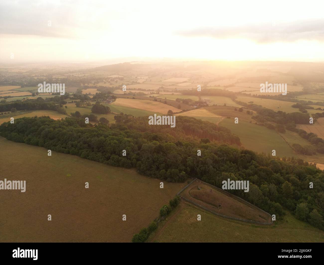 Belas Knap Neolithic Long Barrow Cotswold Severn Cairn Aerial Photo ...