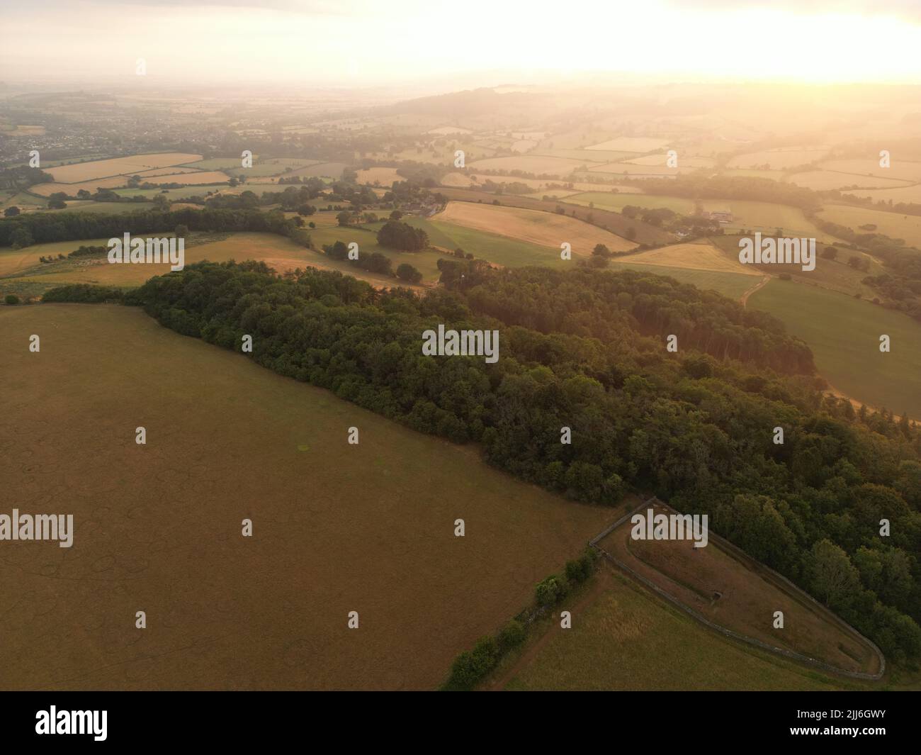 Belas Knap Neolithic Long Barrow Cotswold Severn Cairn Aerial Photo ...