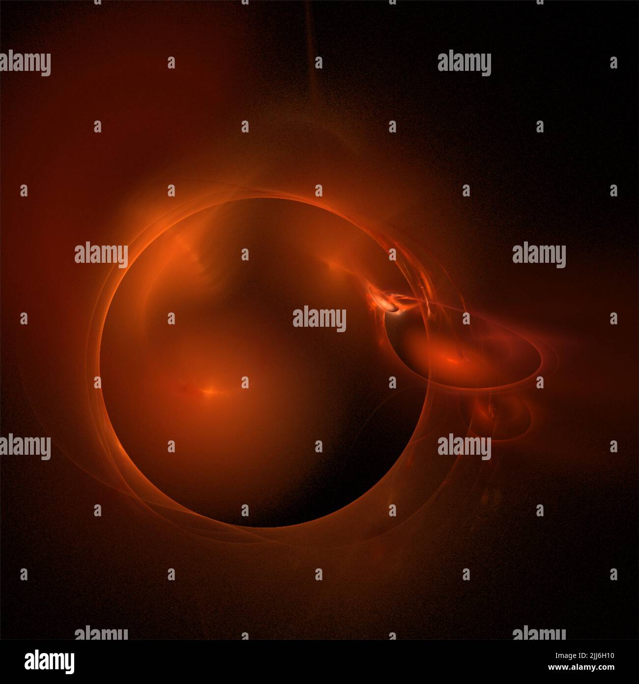 graphic yellow hot space illustration on black background, star system ...
