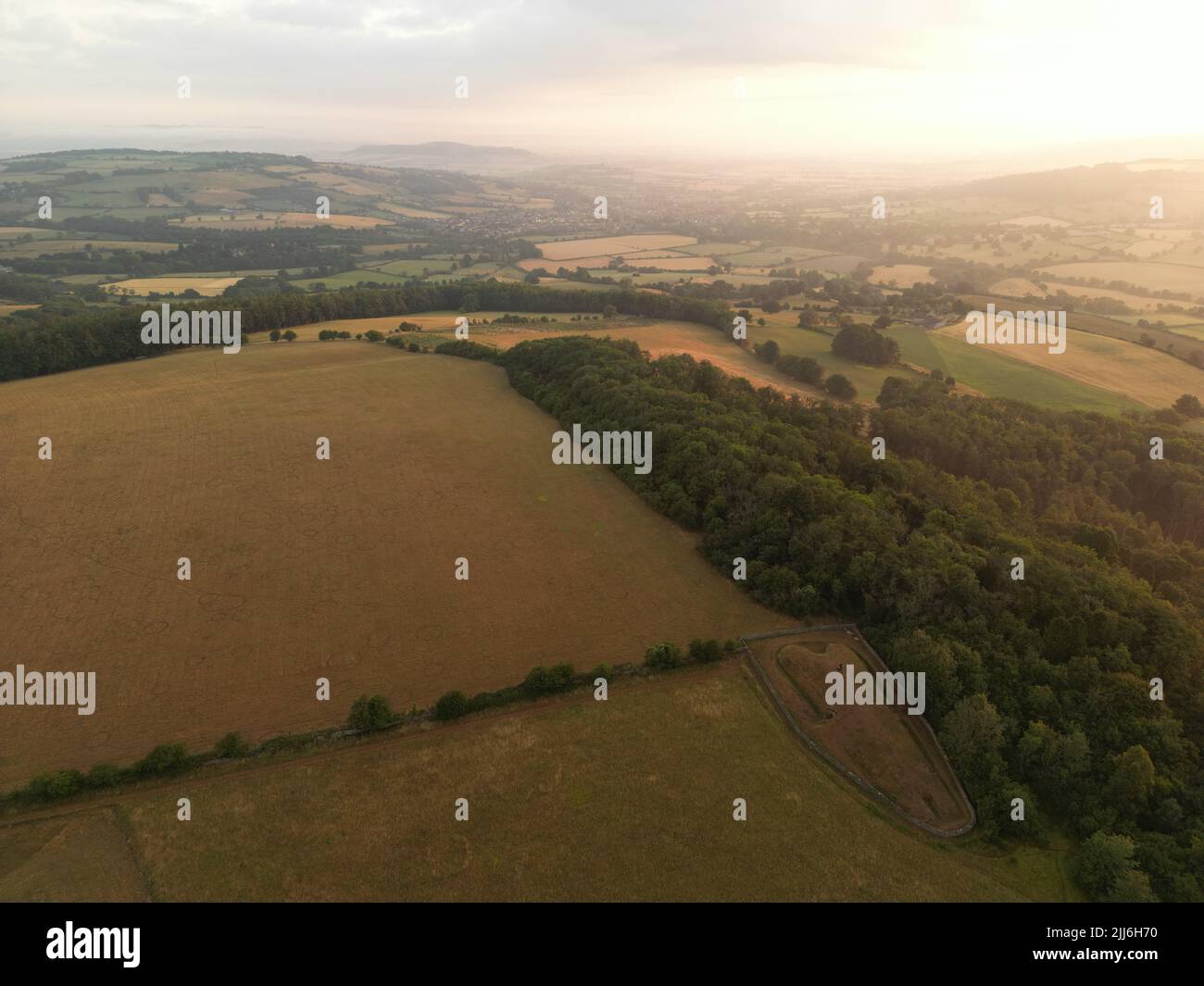 Belas Knap Neolithic Long Barrow Cotswold Severn Cairn Aerial Photo ...
