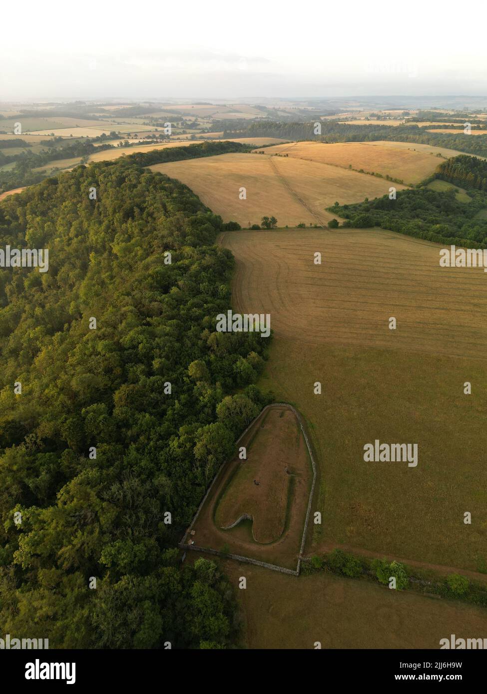Belas Knap Neolithic Long Barrow Cotswold Severn Cairn Aerial Photo ...