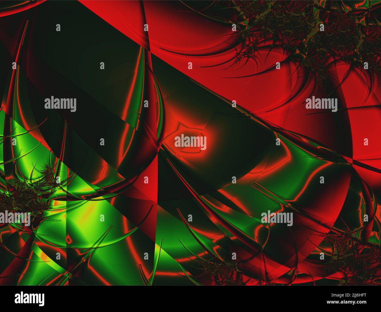 abstract bright green-red linear pattern, color graphics, background ...