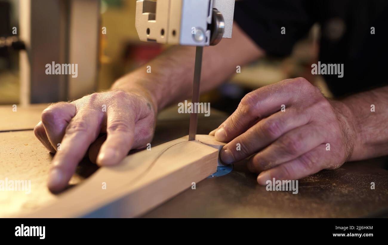 Handwork, carpentry concept, woodworking. Carpenter working in in ...