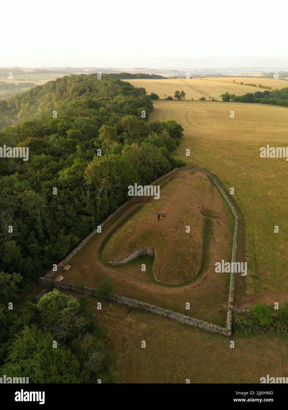 Belas Knap Neolithic Long Barrow Cotswold Severn Cairn Aerial Photo ...