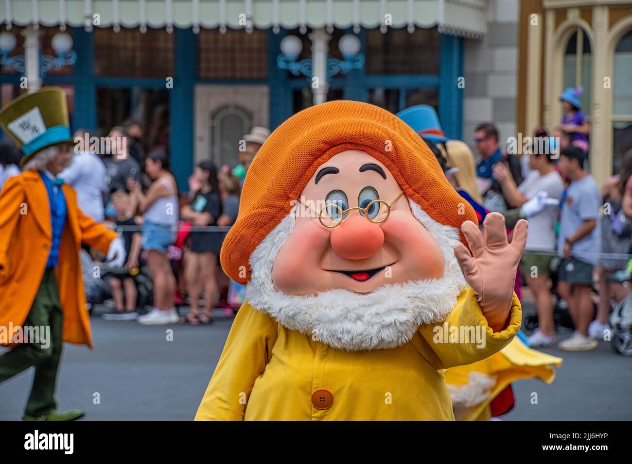 Doc character in a parade at DIsney Magic Kingdom Stock Photo - Alamy