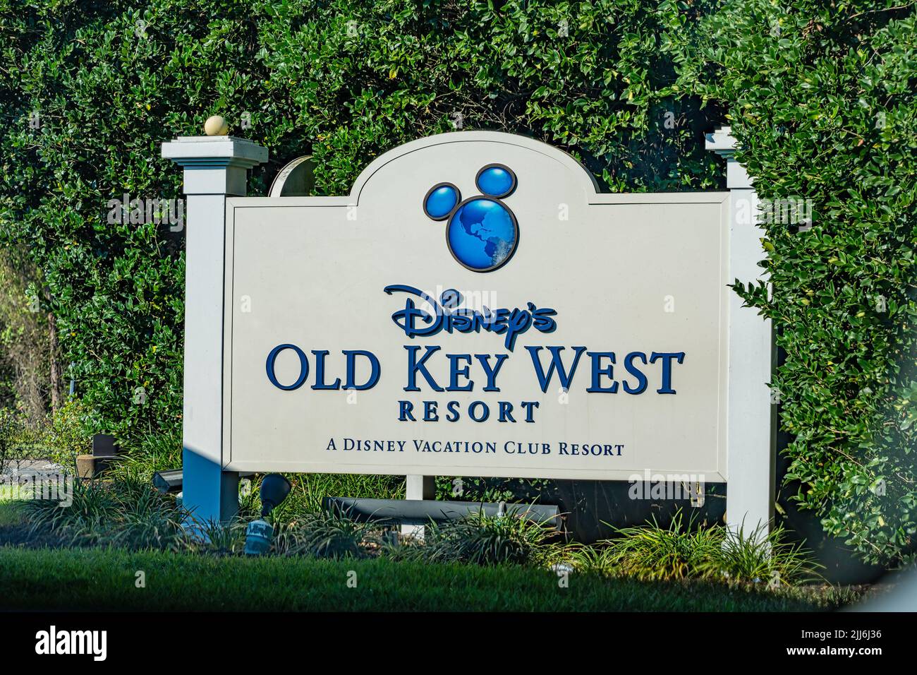 Sign for Disney Old Key west Resort at Disney World Stock Photo - Alamy