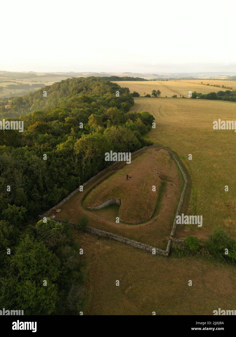 Belas Knap Neolithic Long Barrow Cotswold Severn Cairn Aerial Photo ...