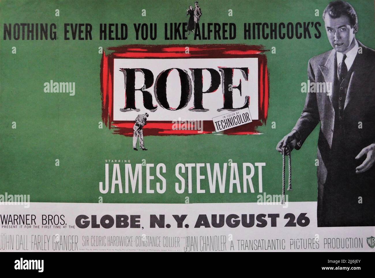 JAMES STEWART in ROPE 1948 director ALFRED HITCHCOCK from the play by ...