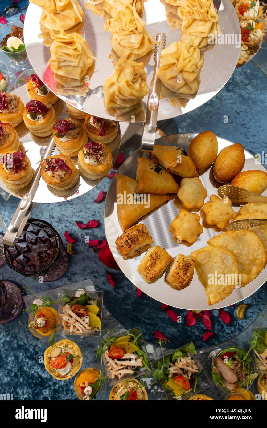 snacks close-up on the buffet table Stock Photo - Alamy
