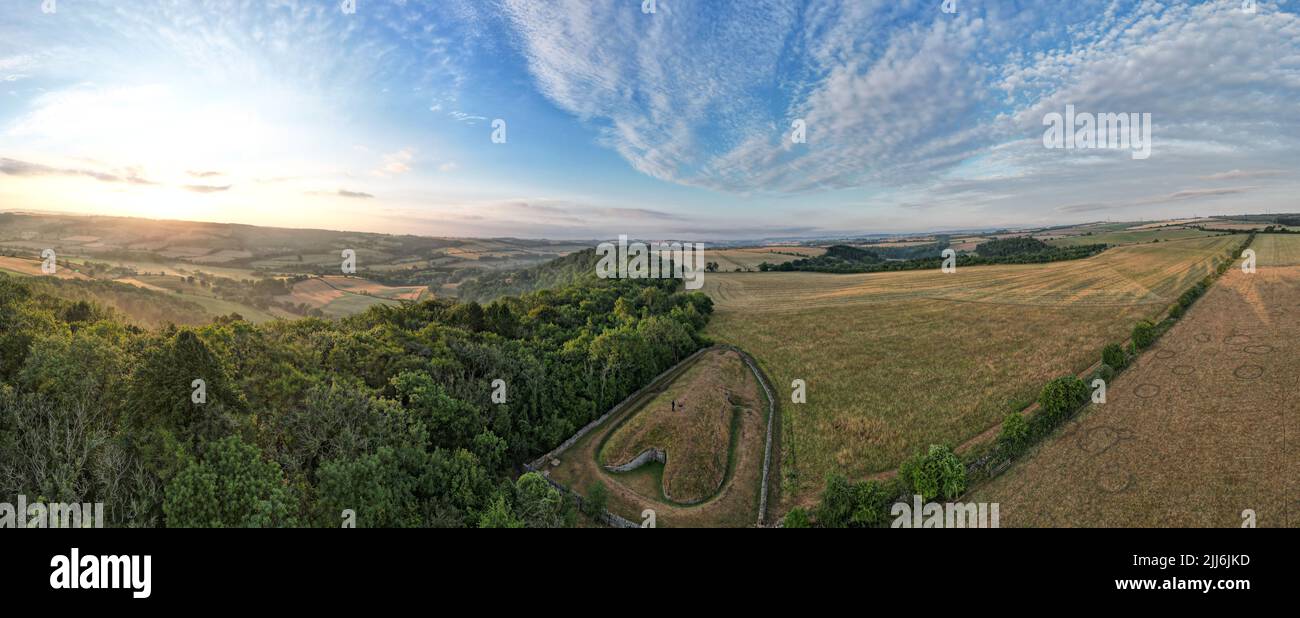 Belas Knap Neolithic Long Barrow Cotswold Severn Cairn Aerial Photo ...