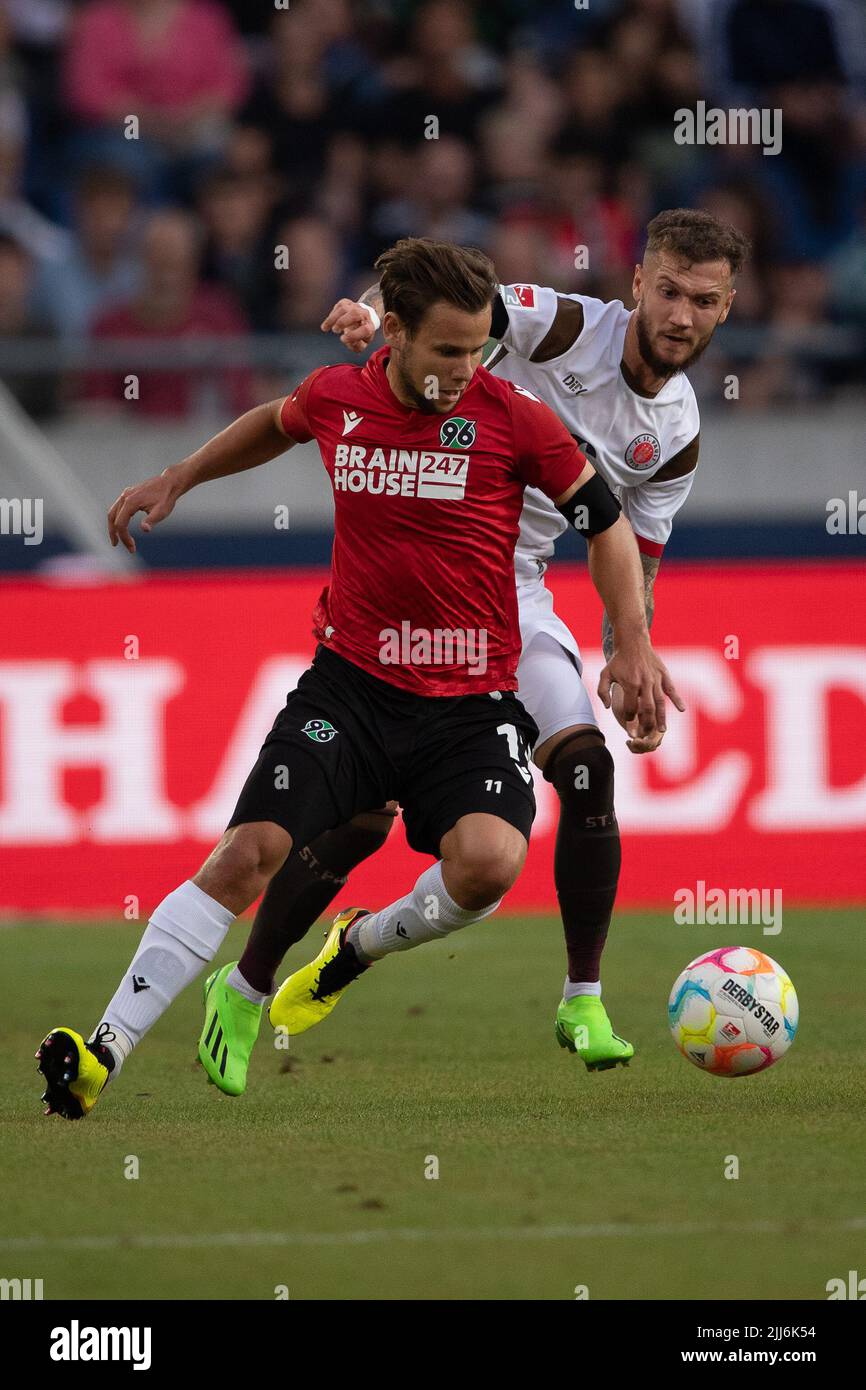 Hanover, Germany. 23rd July, 2022. Soccer: 2nd Bundesliga, Hannover 96 ...